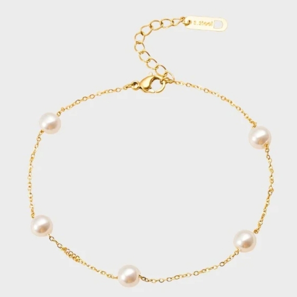 Louise Carter | Jewelry | Nwt Louise Carter Cali Pearl Anklet | Poshmark
